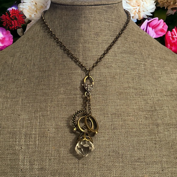 Cookie Lee | Jewelry | Cookie Lee Crystal Ring Charm Pendant Necklace ...